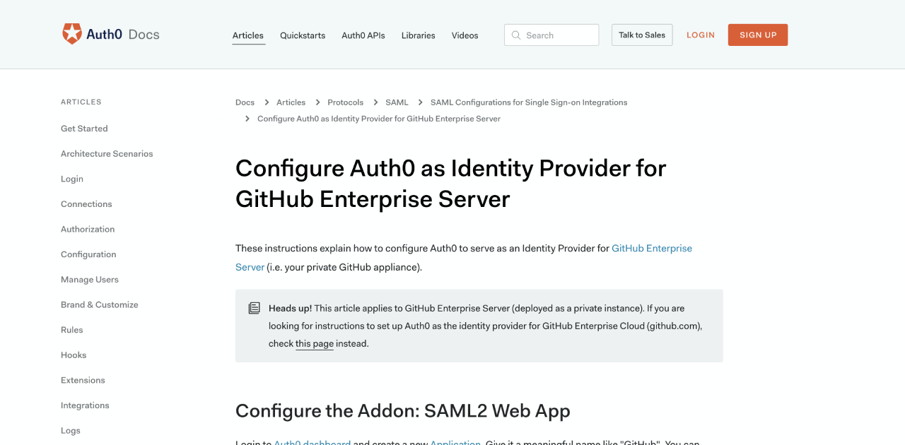 Auth0 Roles Management for GitHub Enterprise Server